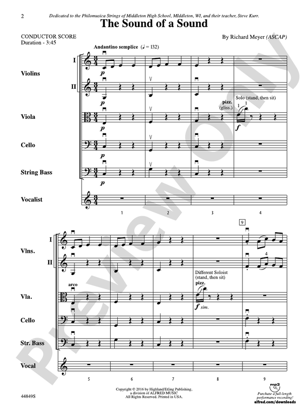 The Sound of a Sound: Score: String Orchestra Score - Digital Sheet ...