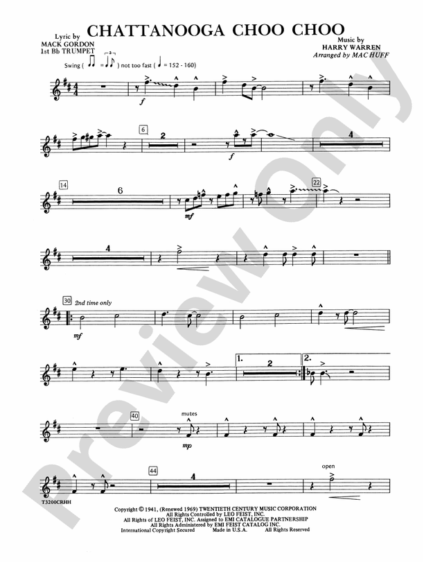 Chattanooga Choo Choo: Choral Octavo Acc. Pak - Digital Sheet Music ...
