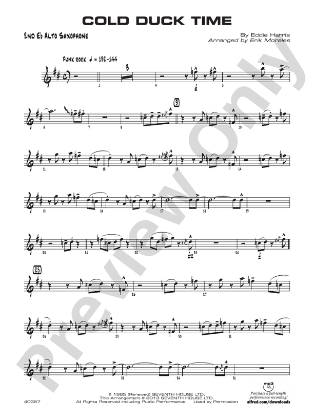 Cold Duck Time: 2nd E-flat Alto Saxophone: 2nd E-flat Alto Saxophone ...