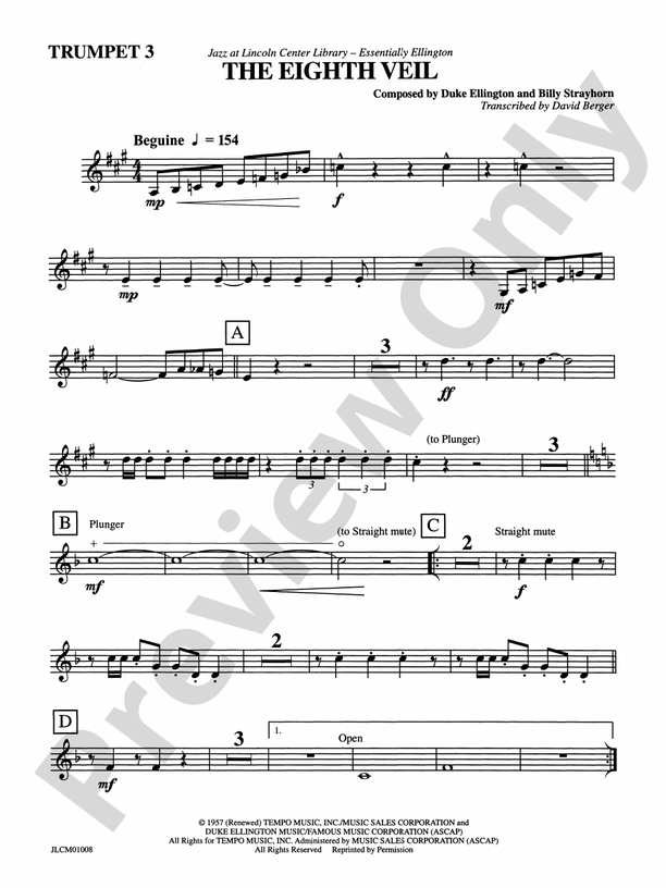 The Eighth Veil: 3rd B-flat Trumpet: 3rd B-flat Trumpet Part - Digital Sheet Music Download