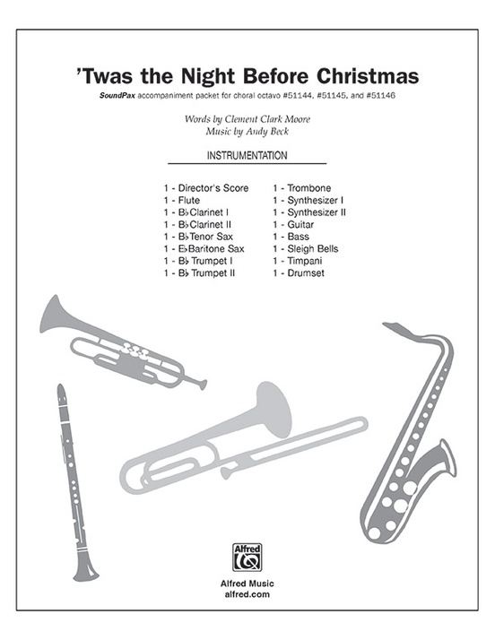 'Twas the Night Before Christmas: 1st B-flat Trumpet: 1st B-flat Trumpet Part - Digital Sheet ...