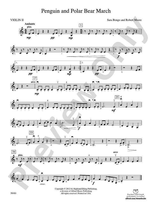 Penguin and Polar Bear March: 2nd Violin: 2nd Violin Part - Digital ...