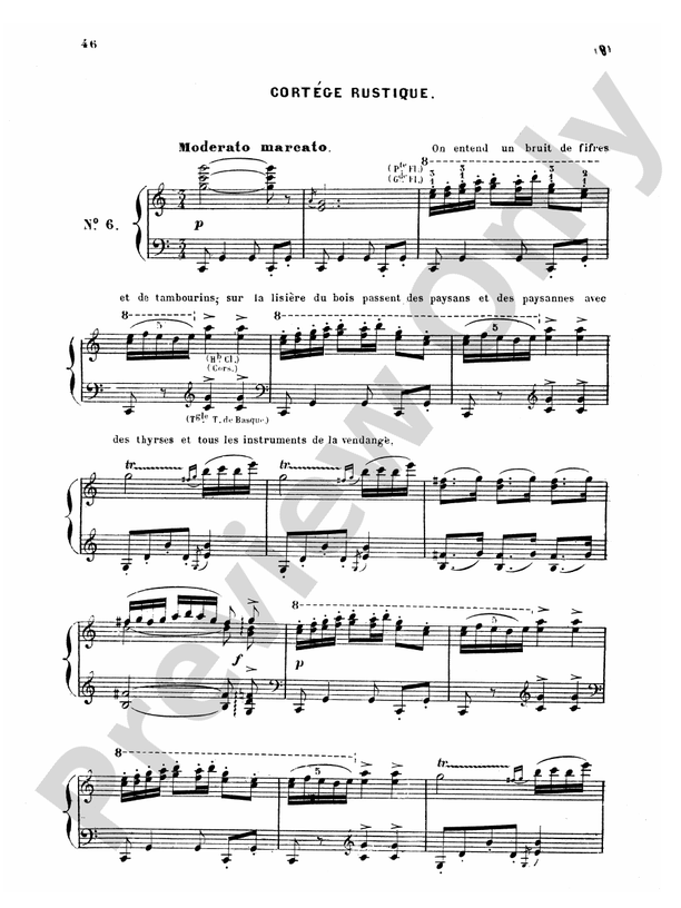 Delibes: Sylvia: No. 6, Cortége Rustique Part - Digital Sheet Music ...