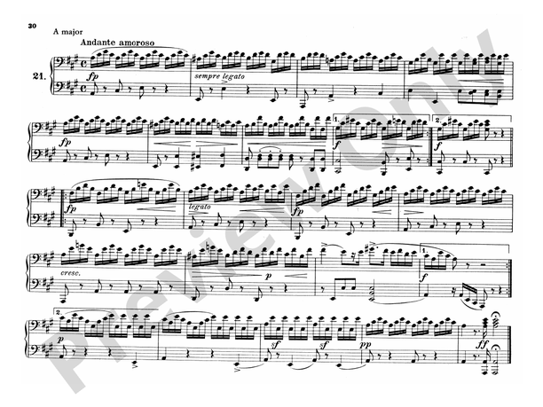 Diabelli: Melodious Exercises, Op. 149: 21-26, A Major-A Minor Part - Digital Sheet Music Download