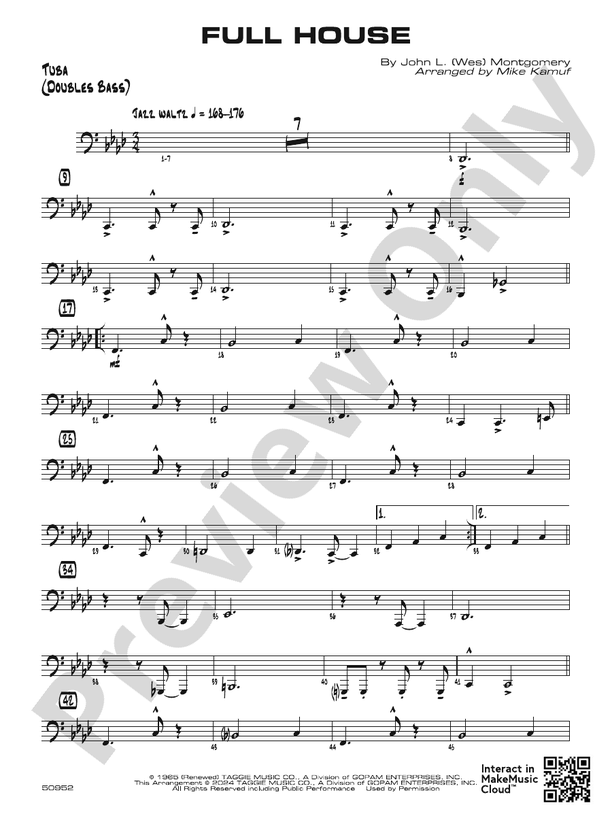 Full House: Tuba: Tuba Part - Digital Sheet Music Download
