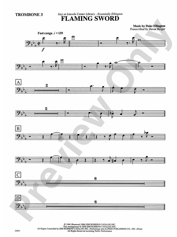 Flaming Sword: 3rd Trombone: 3rd Trombone Part - Digital Sheet Music ...