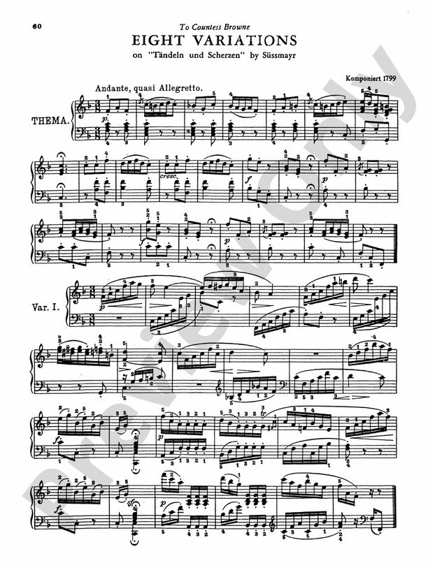 Beethoven: Variations (Volume II): Eight Variations on "Tändeln und ...