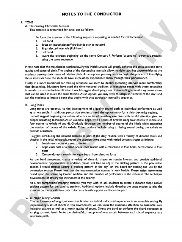 Symphonic Band Clinic: Concert Band Conductor Score & Parts: Robert W ...