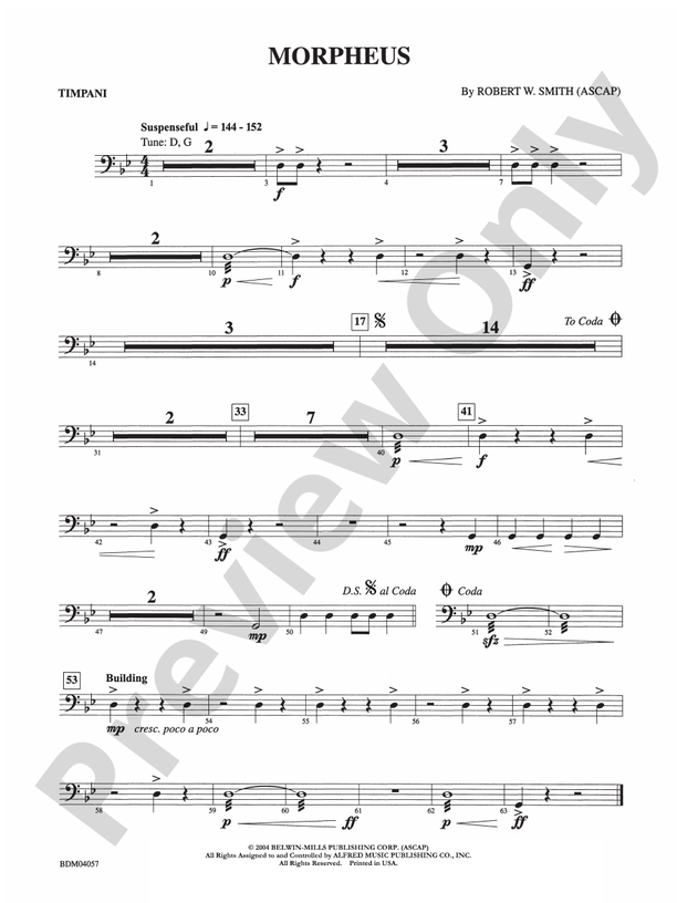 Morpheus: Timpani: Timpani Part - Digital Sheet Music Download