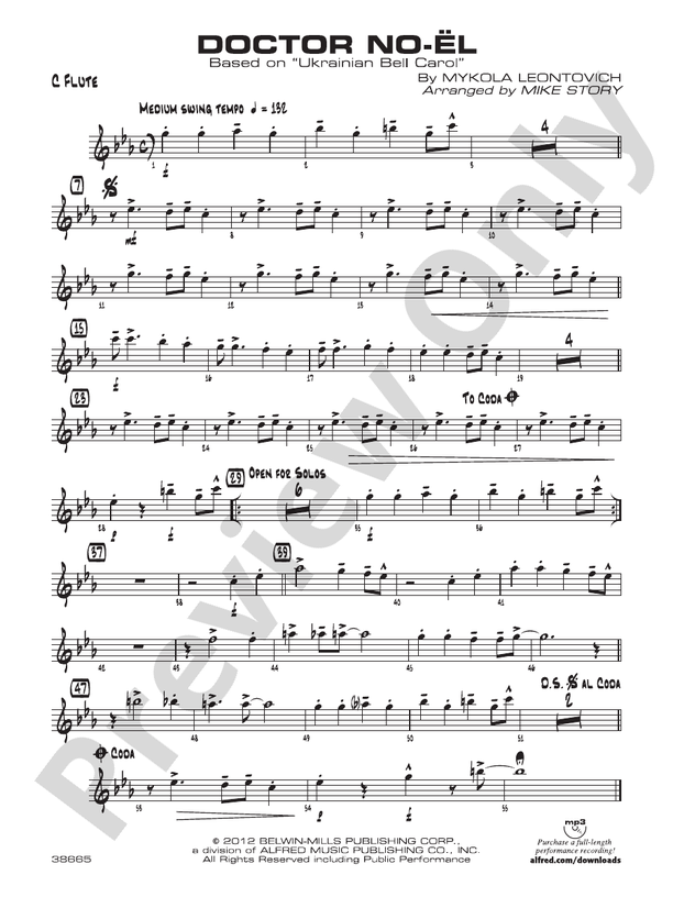Doctor No-ël: Flute: Flute Part - Digital Sheet Music Download