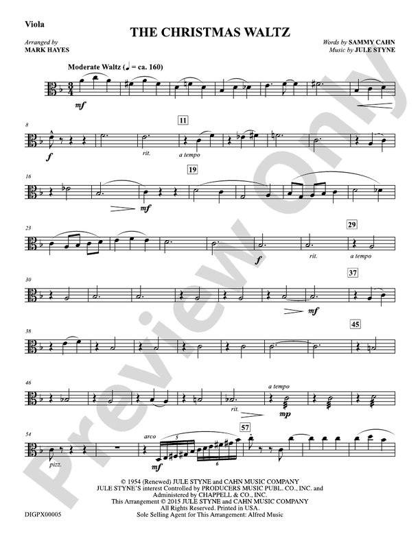 The Christmas Waltz: Viola: Viola Part: Jule Styne - Digital Sheet ...