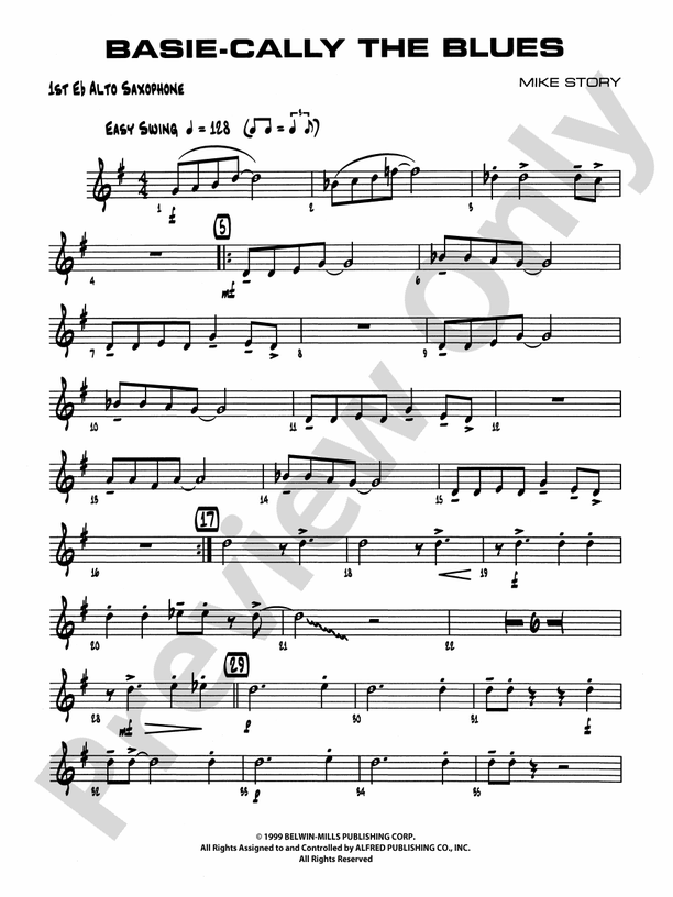 Basie-Cally the Blues: E-flat Alto Saxophone: E-flat Alto Saxophone ...