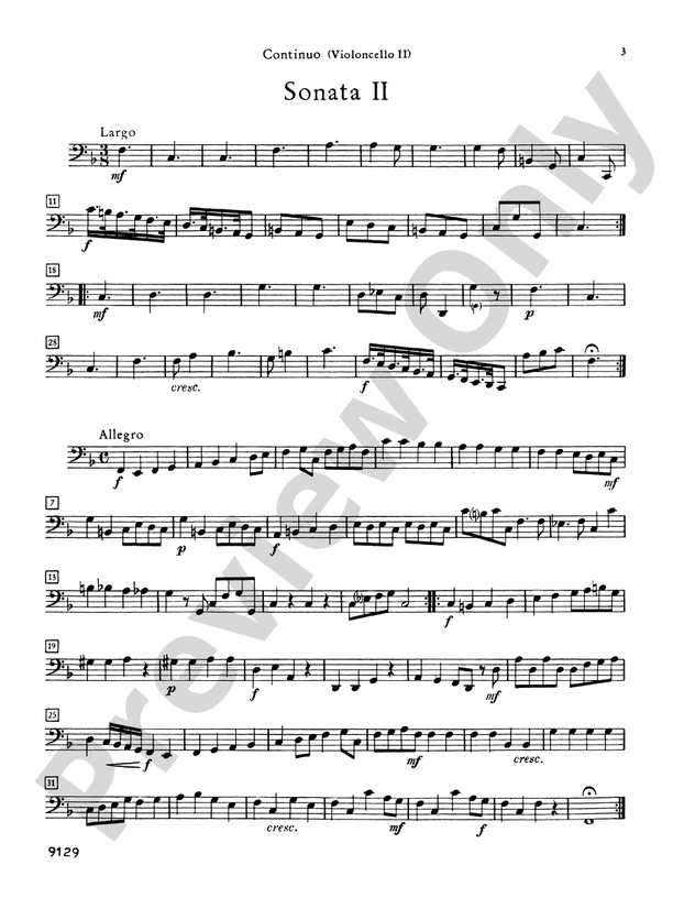 Vivaldi: Six Sonatas for Cello and Basso Continuo: Sonata No. 2, F ...