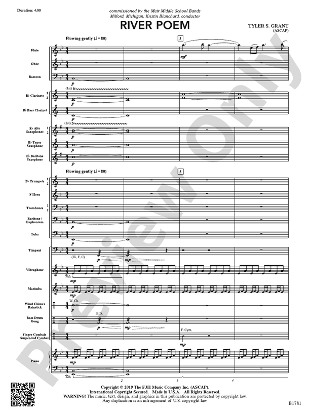 River Poem: Score: : Tyler S Grant - Digital Sheet Music Download