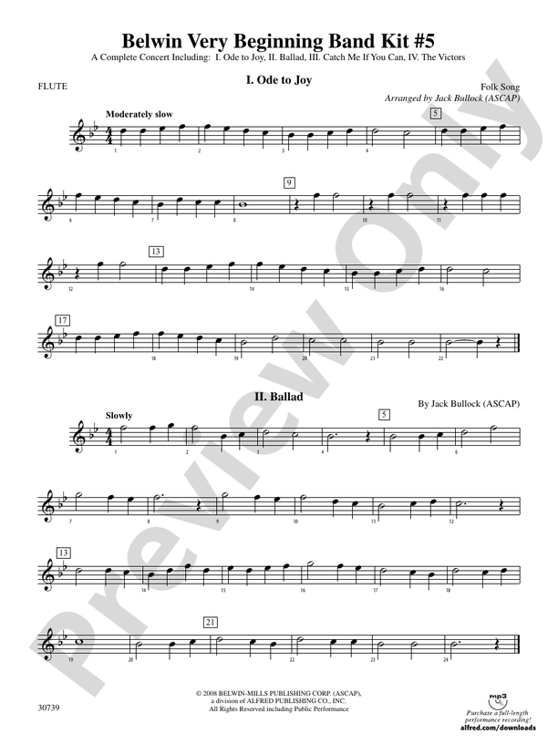 Belwin Very Beginning Band Kit #5: Flute: Flute Part - Digital Sheet ...