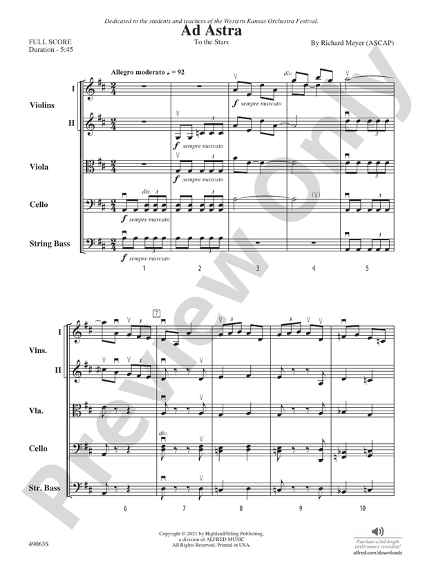 Ad Astra: Score: String Orchestra Score - Digital Sheet Music Download