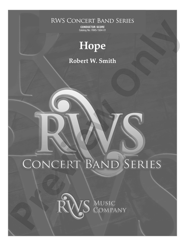 Hope: Score: Concert Band Score: Robert W. Smith - Digital Sheet Music ...