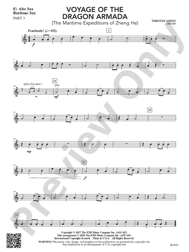 Voyage of the Dragon Armada: Part 3 - E-flat Alto Sax / Baritone Sax ...