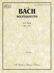 C. P. E. Bach: Solfeggio in C minor: Piano Sheet: Carl Philipp Emanuel ...