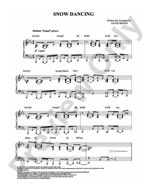 Snow Dancing: Piano: David Benoit - Digital Sheet Music Download