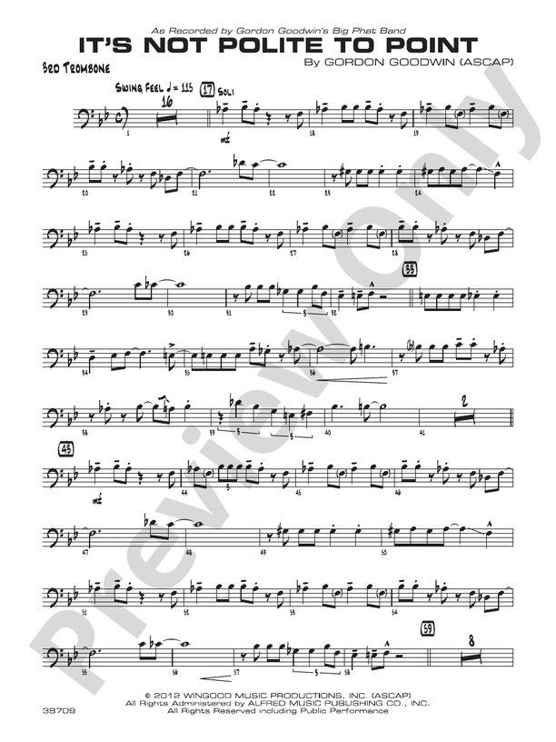 It's Not Polite to Point: 3rd Trombone: 3rd Trombone Part - Digital ...