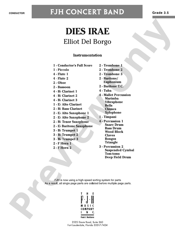 Dies Irae: Score: : Elliot Del Borgo - Digital Sheet Music Download
