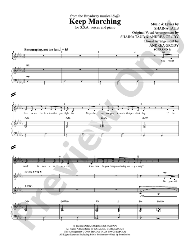 Keep Marching: - Digital Sheet Music Download
