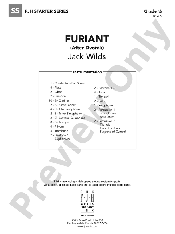 Furiant: Score: : Jack Wilds - Digital Sheet Music Download