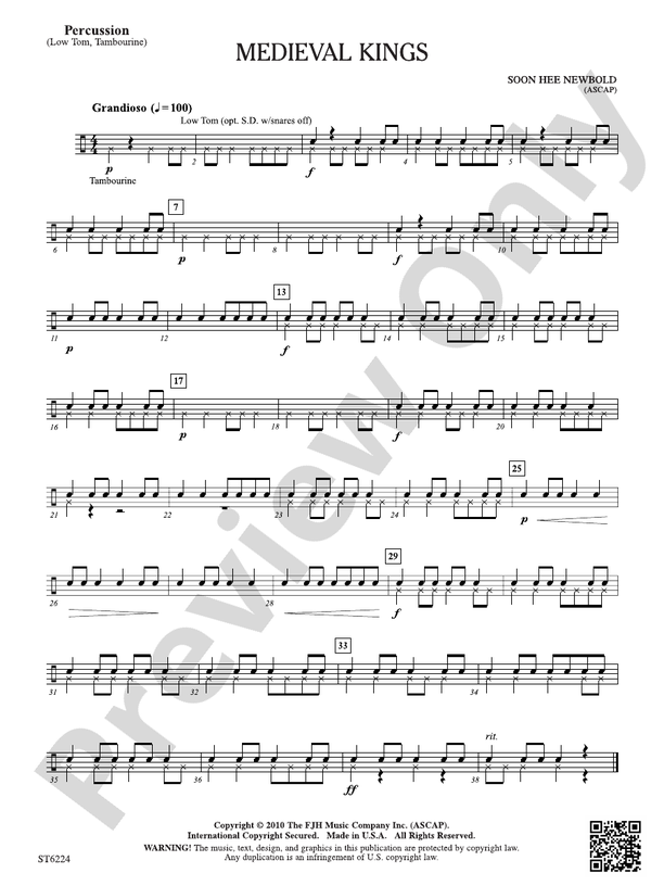 Medieval Kings: Percussion: Percussion Part: Soon Hee Newbold - Digital ...