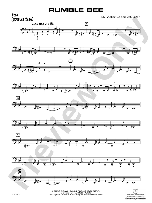 Rumble Bee: Tuba: Tuba Part - Digital Sheet Music Download