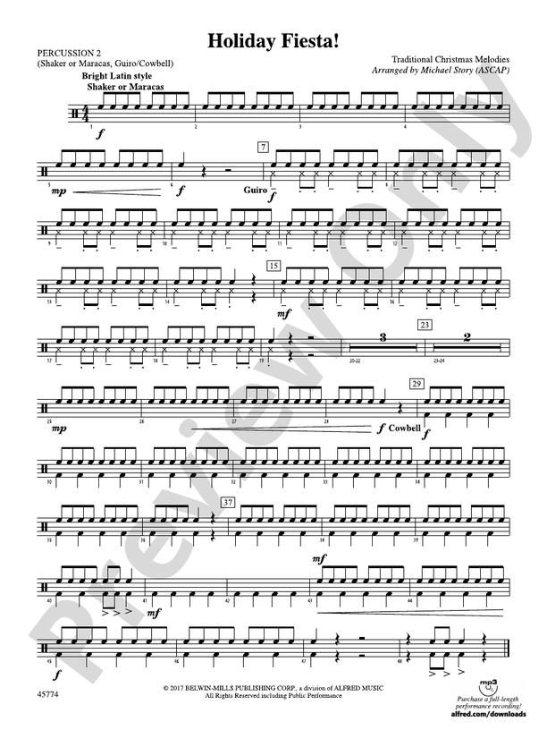 Holiday Fiesta!: 2nd Percussion: 2nd Percussion Part - Digital Sheet ...