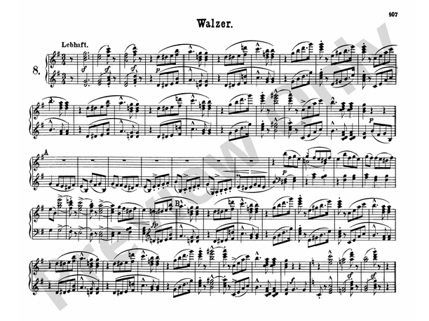 Schumann: Original Compositions for Four Hands, Volume II: Walzer, Op ...