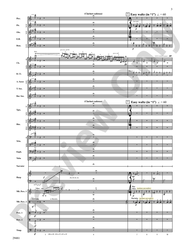 Casey at the Bat: Score: Concert Band Score - Digital Sheet Music Download