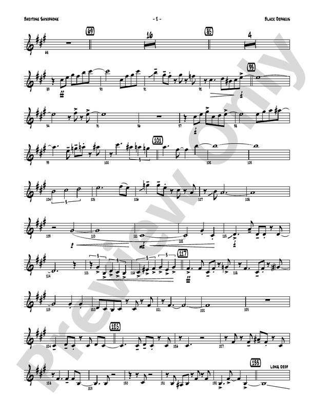 Black Orpheus: E-flat Baritone Saxophone: E-flat Baritone Saxophone Part - Digital Sheet Music ...