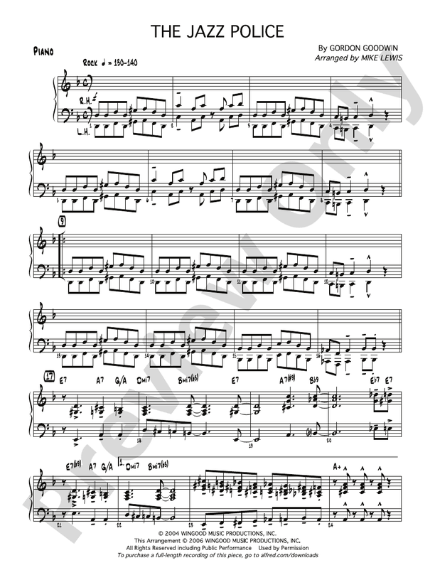 The Jazz Police: Piano Accompaniment: Piano Accompaniment Part ...