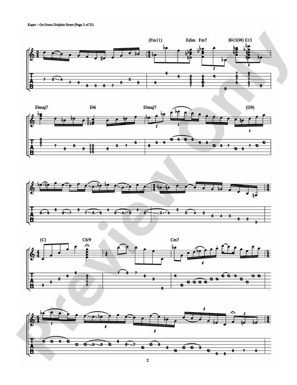 On Green Dolphin Street: Guitar TAB: Joe Pass - Digital Sheet Music ...