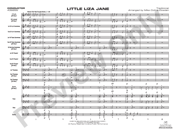 Little Liza Jane: Score: Jazz Ensemble Score - Digital Sheet Music Download
