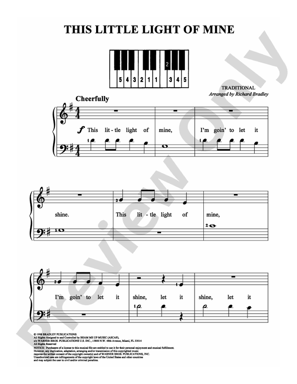 This Little Light of Mine: Easy Piano: Traditional - Digital Sheet ...