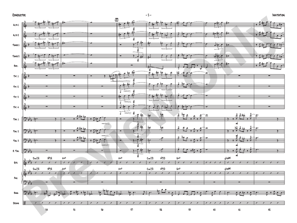 Invitation: Jazz Ensemble Conductor Score & Parts: Bronislau Kaper ...