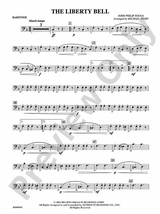 The Liberty Bell: Baritone B.C.: Baritone B.C. Part - Digital Sheet ...