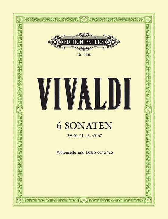 6 Sonatas for Cello and Continuo: Book, Strings: Antonio Vivaldi | Sheet Music