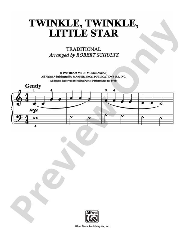 Twinkle, Twinkle, Little Star: Easy Piano: Traditional - Digital Sheet ...