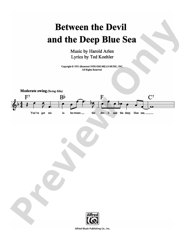 Between the Devil and the Deep Blue Sea: Lead Sheet: Louis Armstrong ...