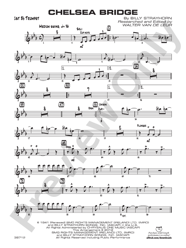 Chelsea Bridge: 1st B-flat Trumpet: 1st B-flat Trumpet Part - Digital ...