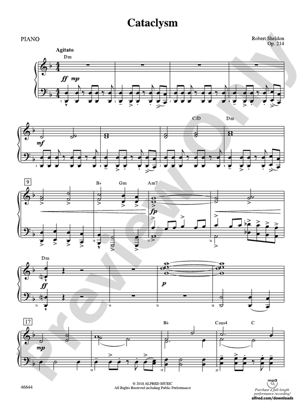 Cataclysm: Piano Accompaniment: Piano Accompaniment Part - Digital ...