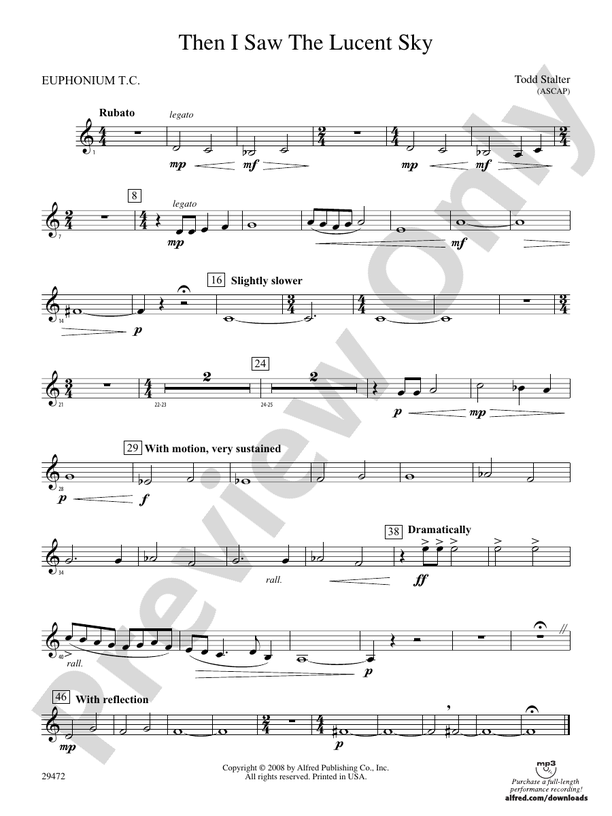 Then I Saw the Lucent Sky: Baritone T.C.: Baritone T.C. Part - Digital ...