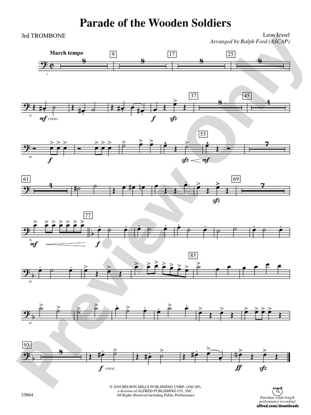 Parade of the Wooden Soldiers: 3rd Trombone: 3rd Trombone Part - Digital Sheet Music Download