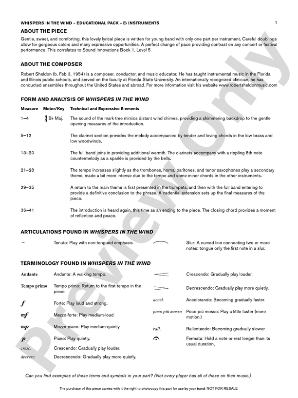 Whispers in the Wind: Eb Educational Pack: Eb Educational Pack Part ...