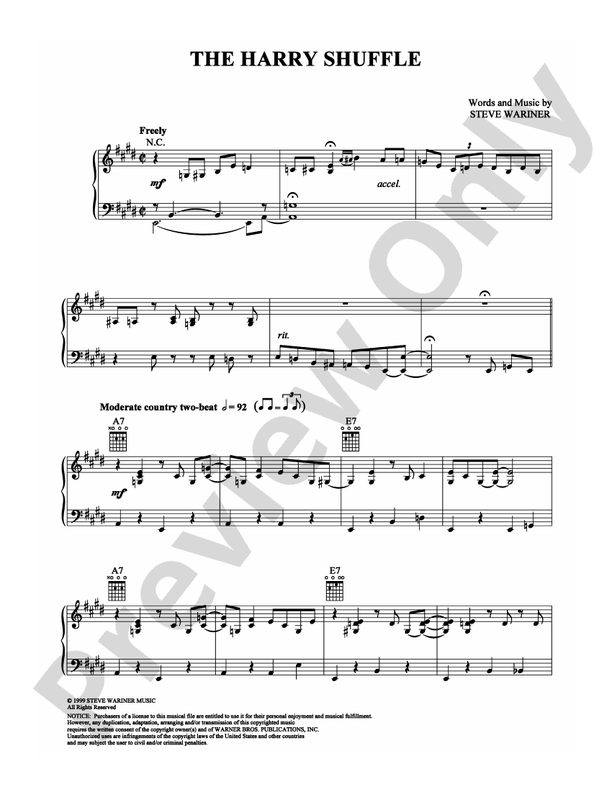 The Harry Shuffle: Piano/Vocal/Chords: Steve Wariner - Digital Sheet Music Download