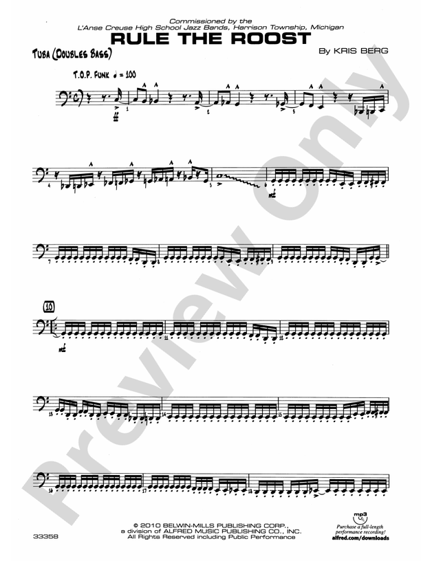 Rule the Roost: Tuba: Tuba Part - Digital Sheet Music Download